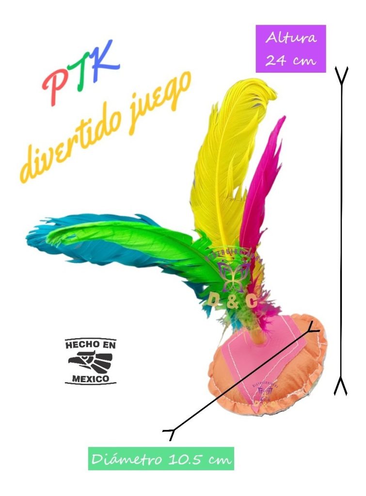 Juego Peteca Indiaca O Gallito 24 Cm Con Plumas Artesanal - Venta de ...
