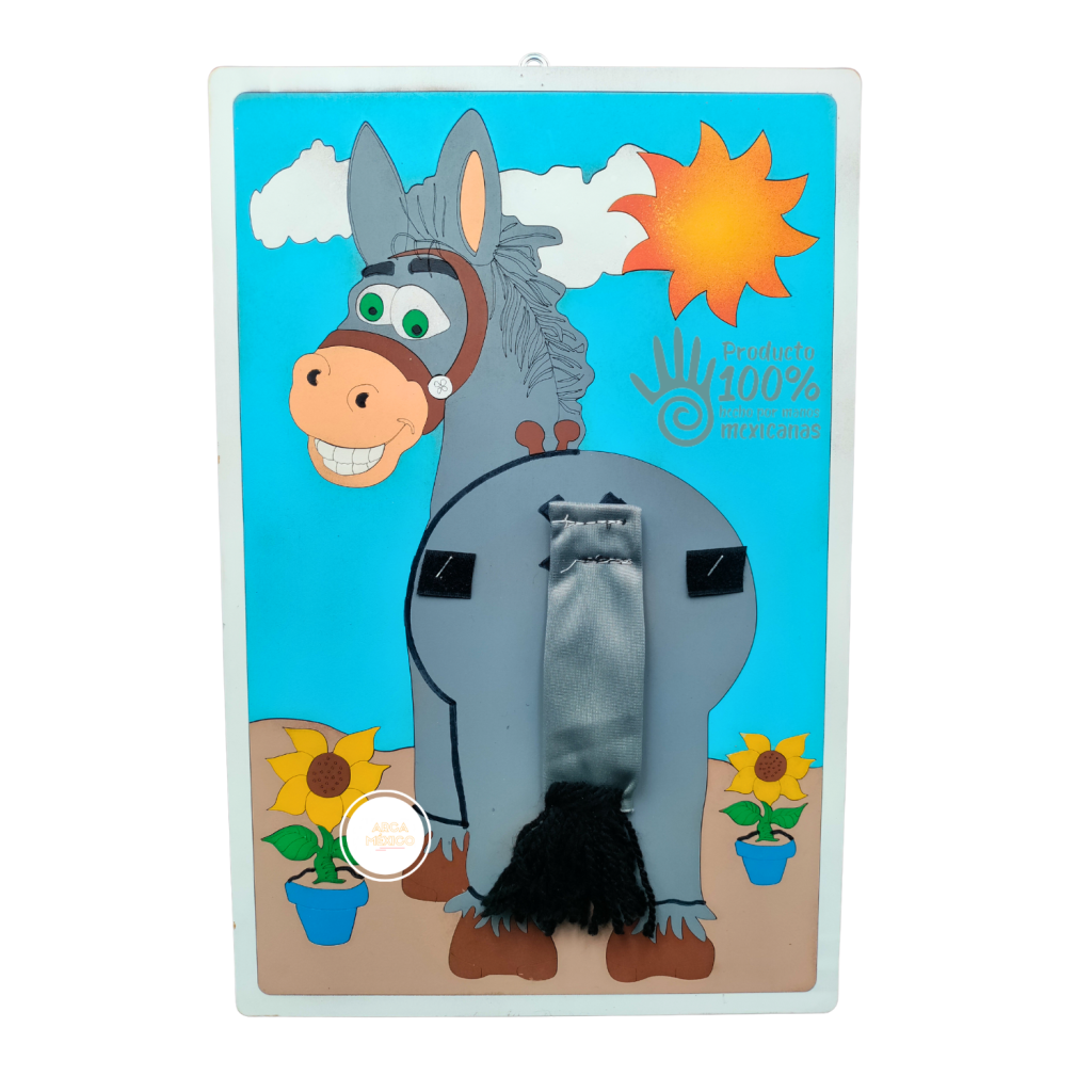 Juego Didáctico Clásico Pon La Cola Al Burro Madera 40x26 Cm - Venta de ...